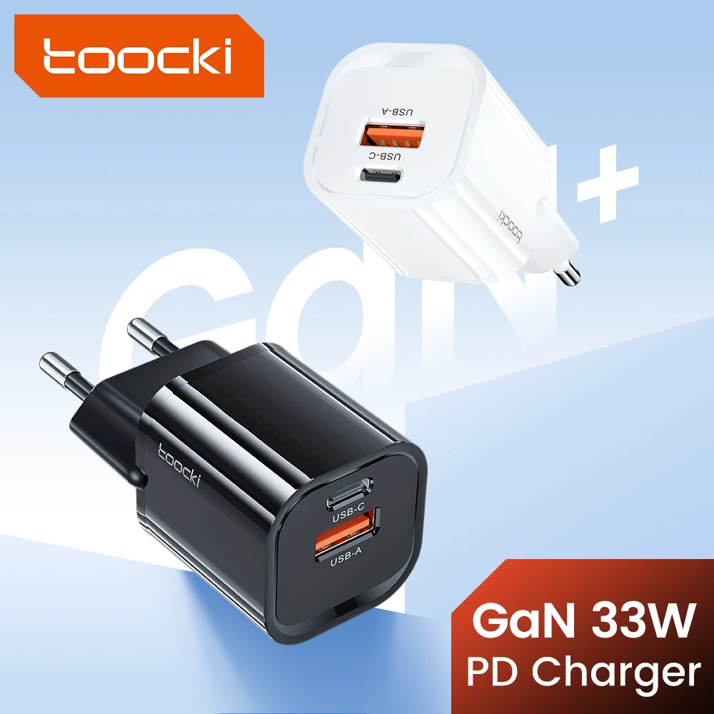 Toocki GaN 33W USB Type C Charger Quick Charge 3.0 PD 3.0 PPS 27W Fast Charger for iPhone 14 13 ...