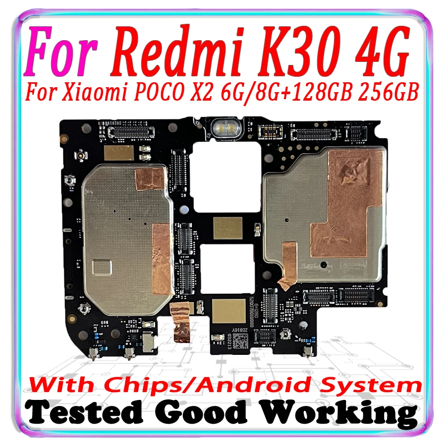 100-Original-Unlock-Mainboard-For-Xiaomi-Redmi-K30-4G-POCO-X2 ...