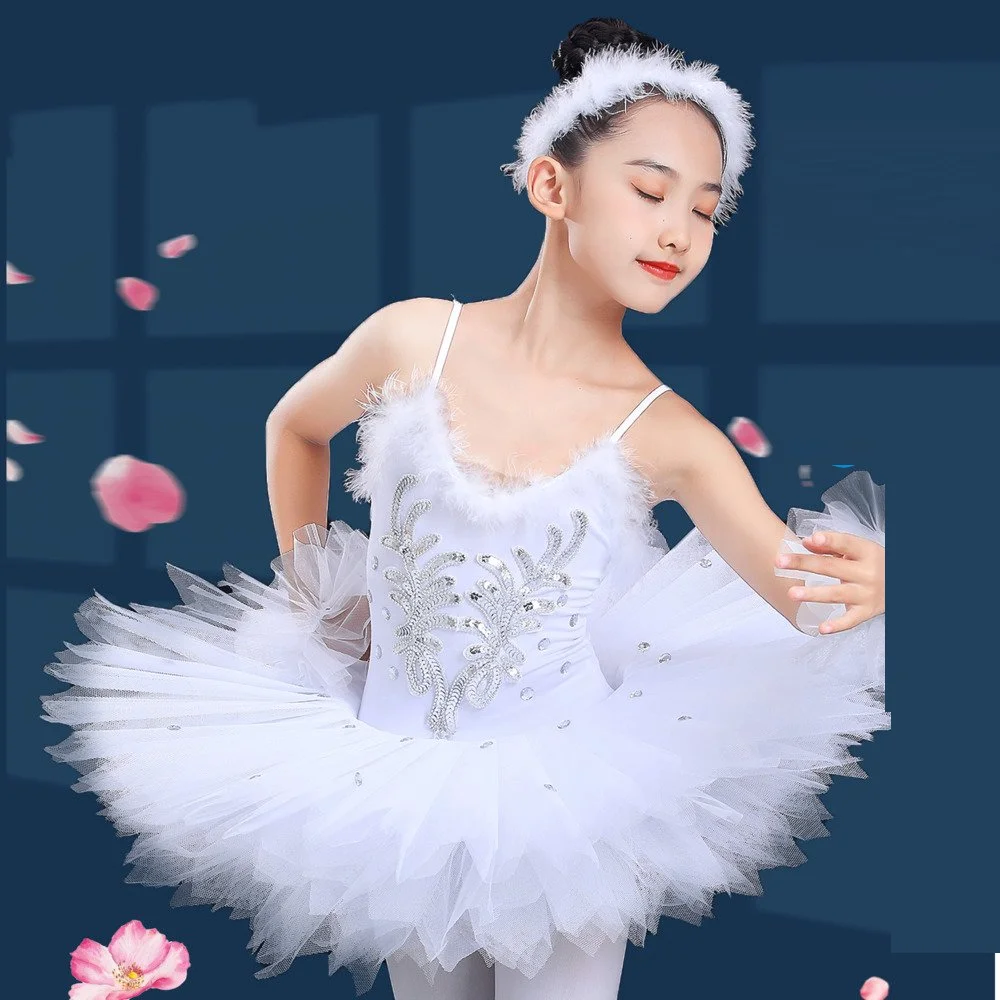 White-Ballet-Skirts-Professional-Ballet-Tutu-Pancake-Tutu-Girls ...