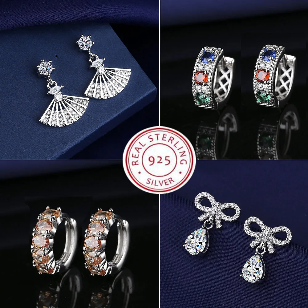 Pendientes-de-plata-de-ley-925-para-mujer-aretes-peque-os-de-cristal ...