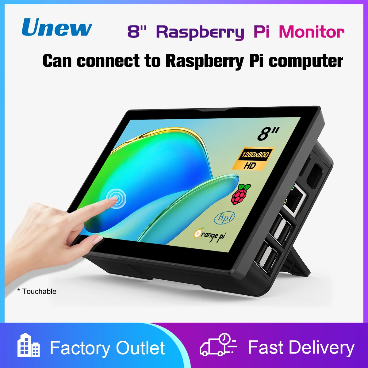 8-inch-Pi-Monitor-1280x800P-16-10-Widescreen-Ratio-HDMI-Interface-for ...