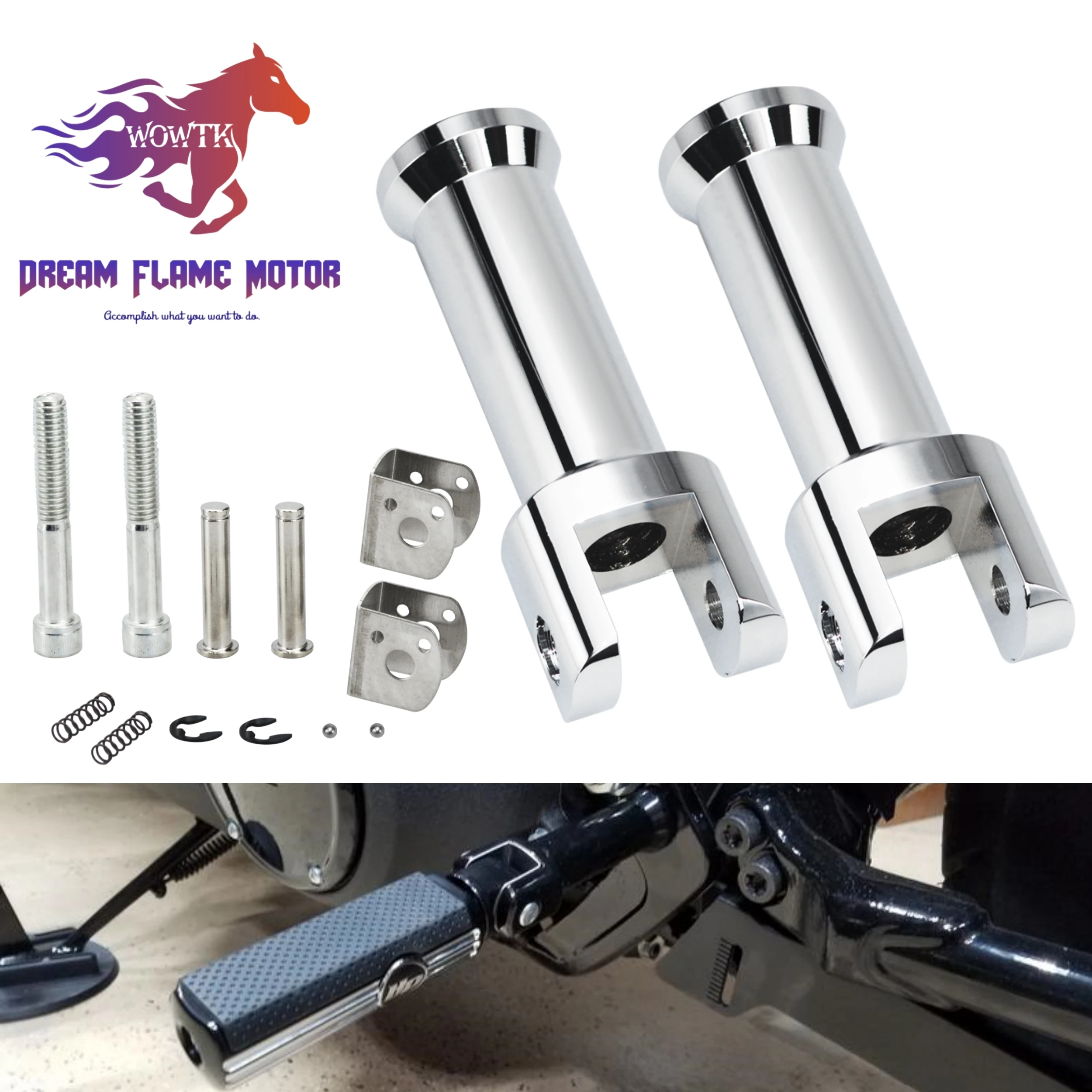 14pcs Rear Passenger Foot Pegs Mount Kit Clamp For Harley Davidson ...