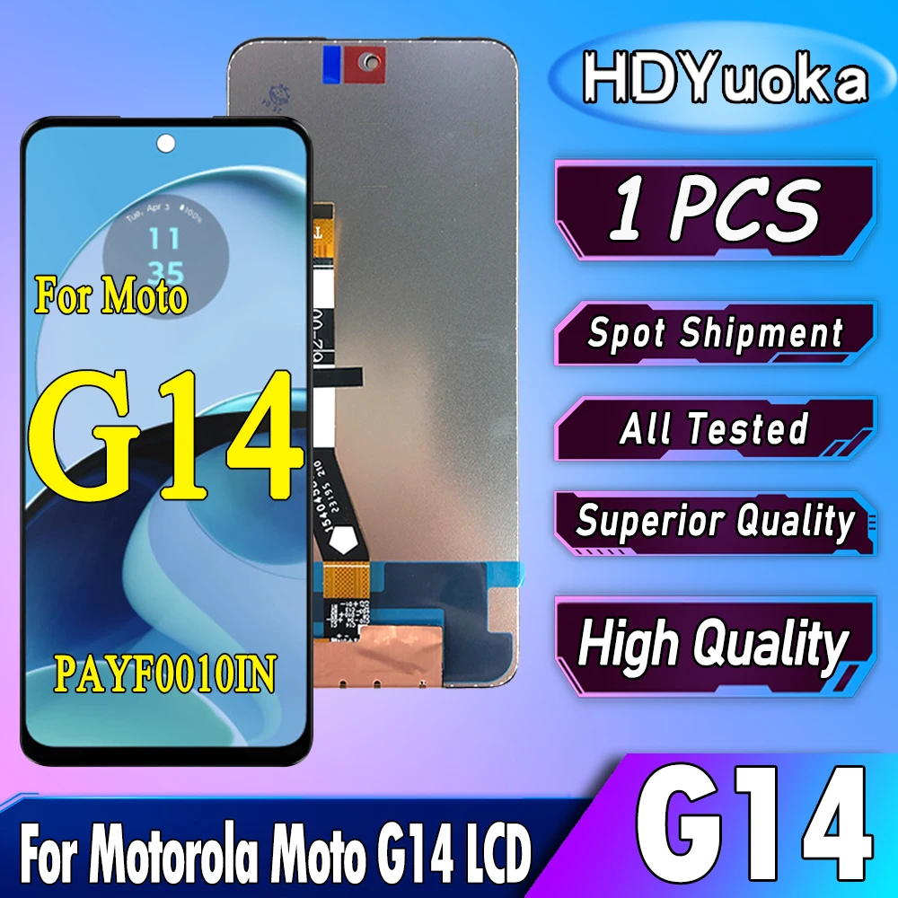 6.5" High Quality For Motorola Moto G14 LCD PAYF0010IN Display Screen ...