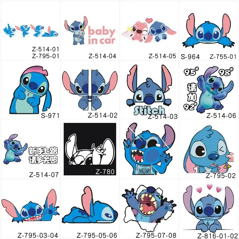Stitch Disney Car Sticker Anime Figure Stitch Auto Window Driving ...
