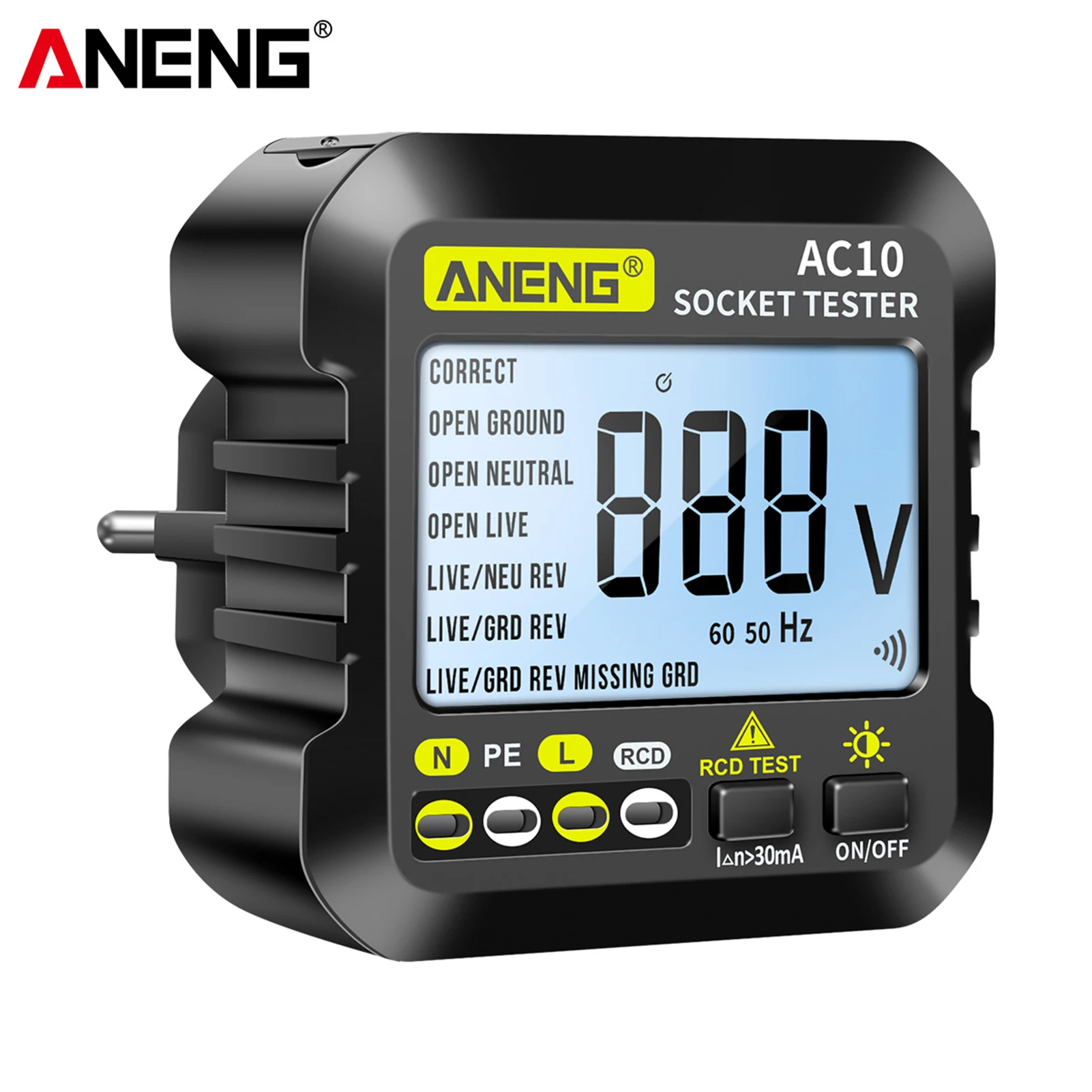 ANENG-AC10-Digital-Socket-Tester-Household-Plug-Detector-Polarity-Phase ...