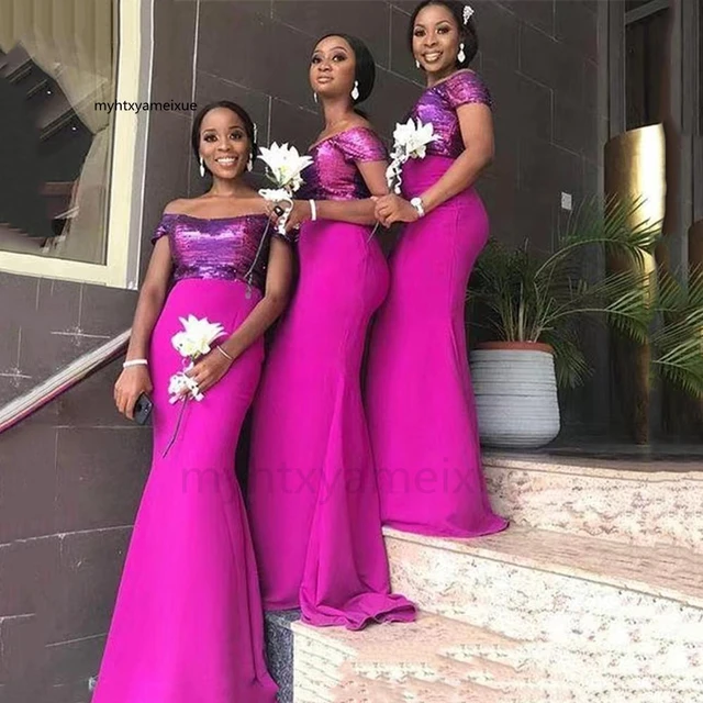 Hot Pink Wedding Dresses Bridesmaids