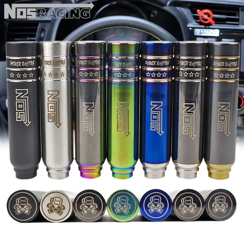 NOS-Gear-Shift-Knob-15cm-Stainless-Steel-Universal-Racing-Shifter-Lever ...