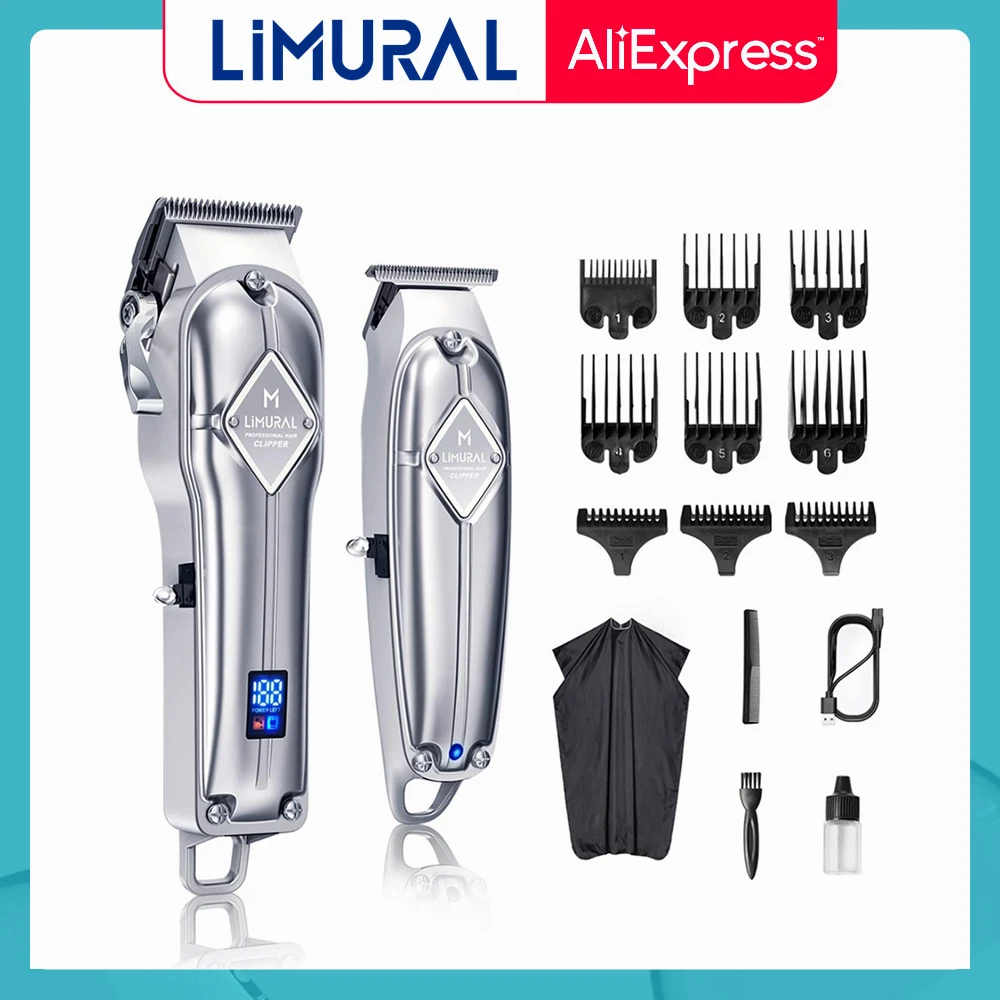 Limural Hair Clippers for Men Cordless Close Cutting T Blade Trimmer ...