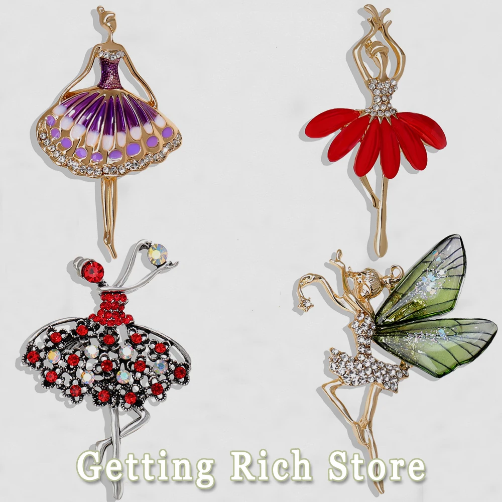 Luxury-Zircon-Dancing-Girl-Brooch-Pins-Fashion-Rhinestone-Ballet-Elf ...