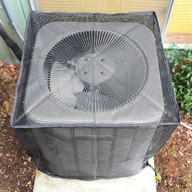 Mesh AC Outdoor Protective Cover - Anti-Leaf Full Cover for Central Air ...
