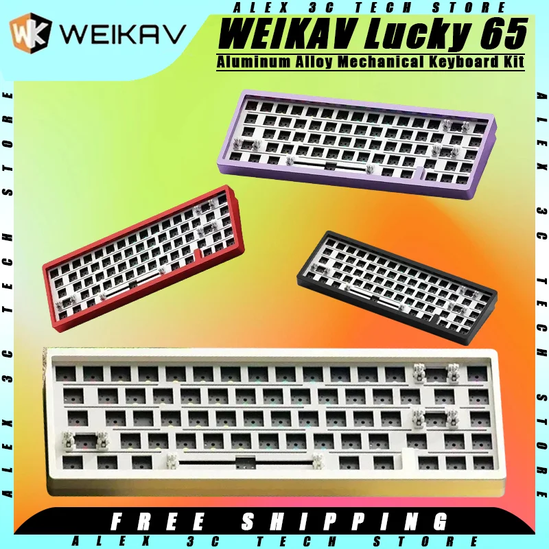 Weikav-Lucky-65-Mechanical-Keyboard-Aluminum-Alloy-Three-mode-66Keys ...