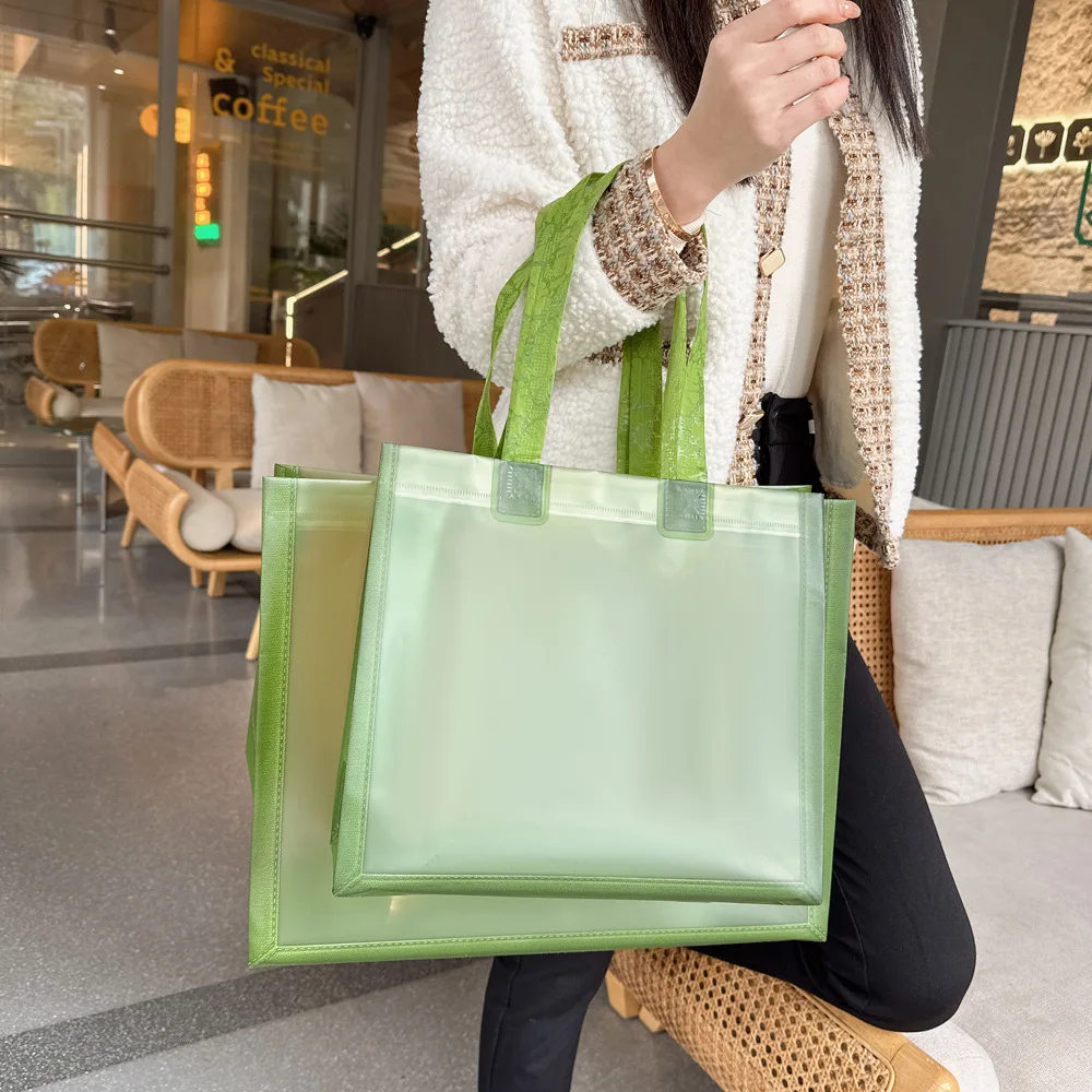 PVC shoulder carry bag, high-end fashion clothing store bag, gift ...