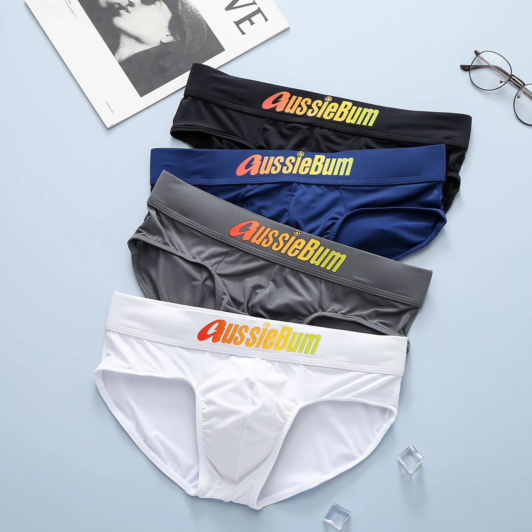 Aussiebum-Men-s-briefs-Milk-silk-low-waist-jockstrap-elastic-shorts ...
