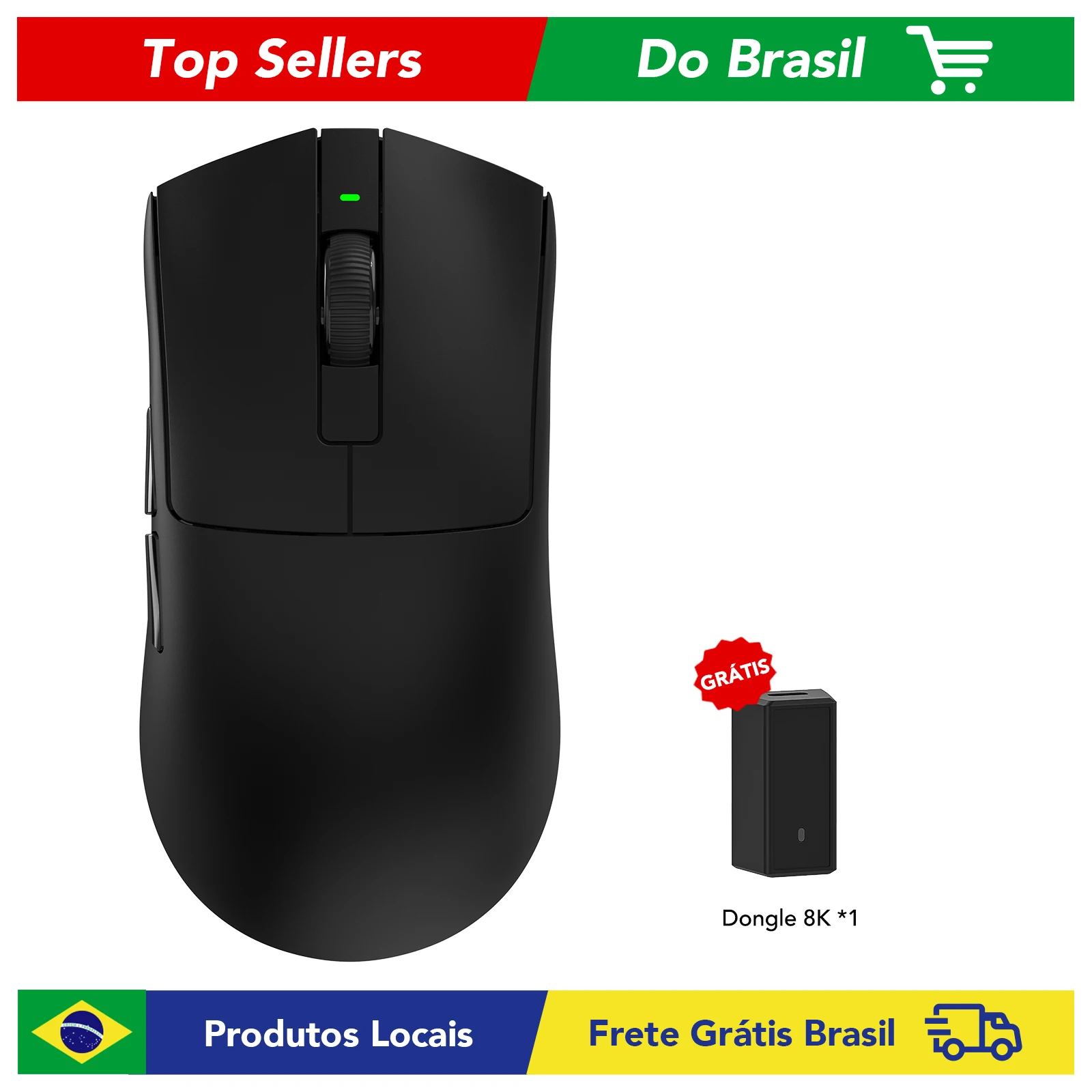 Mouse Sem Fio KYSONA Júpiter Pro Sensor PAW3395, 26000 DPI, ultra-leve ...