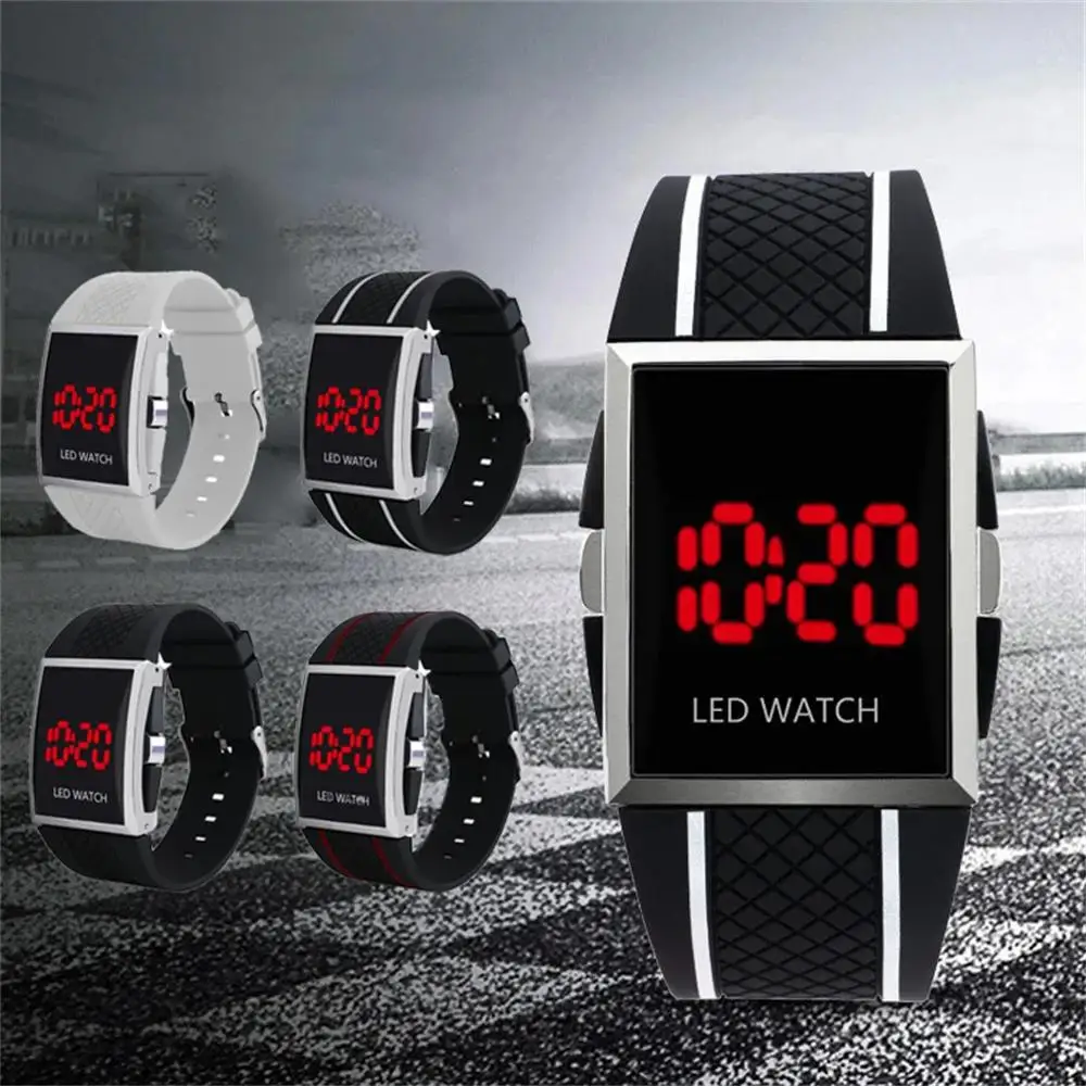 New-LED-Digital-Watches-For-Men-Multifunctional-Display-Square ...