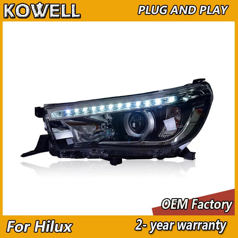 KOWELL-Car-Styling-for-Toyota-Hilux-LED-Headlights-2015-New-Hilux-Revo ...