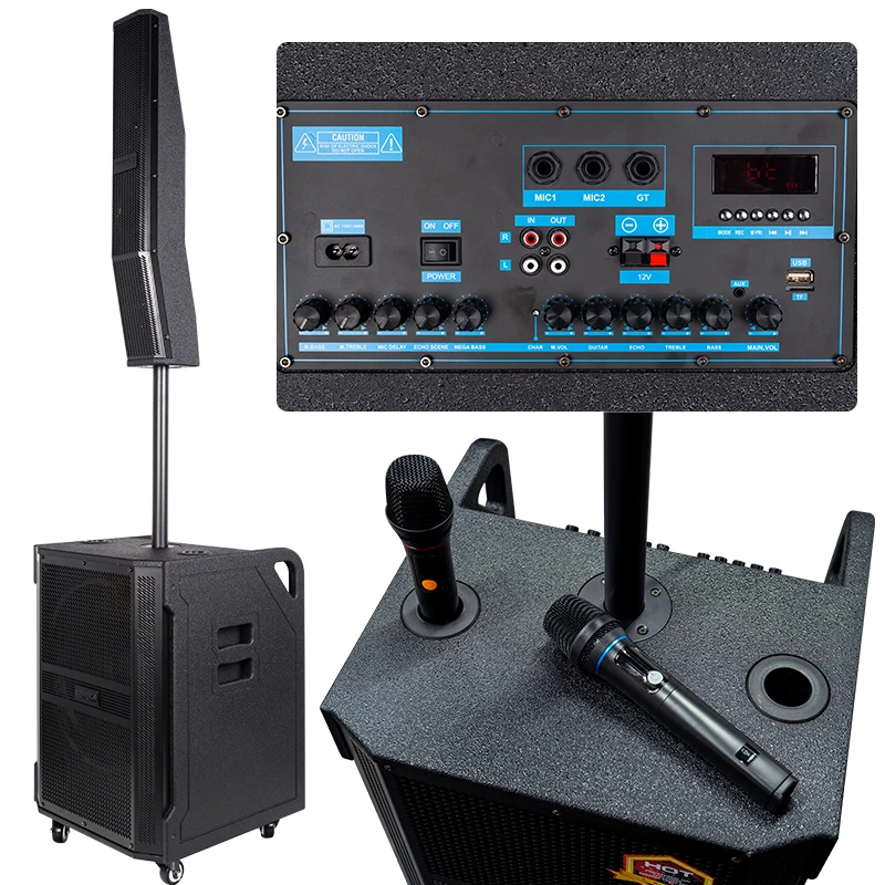 Portable Professional Ative Column Speakers Pa Sound System Church Dj ...
