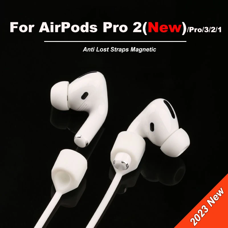 For-Apple-AirPods-Pro-2-Magnetic-Anti-Lost-Straps-Silicone-Neck-Rope ...