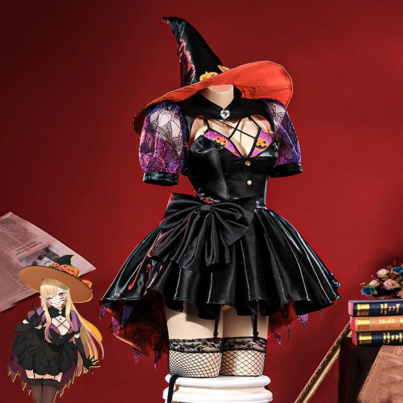 Kitagawa Marin Halloween Witch Cosplay Uniform Dress Anime My Dress Up ...