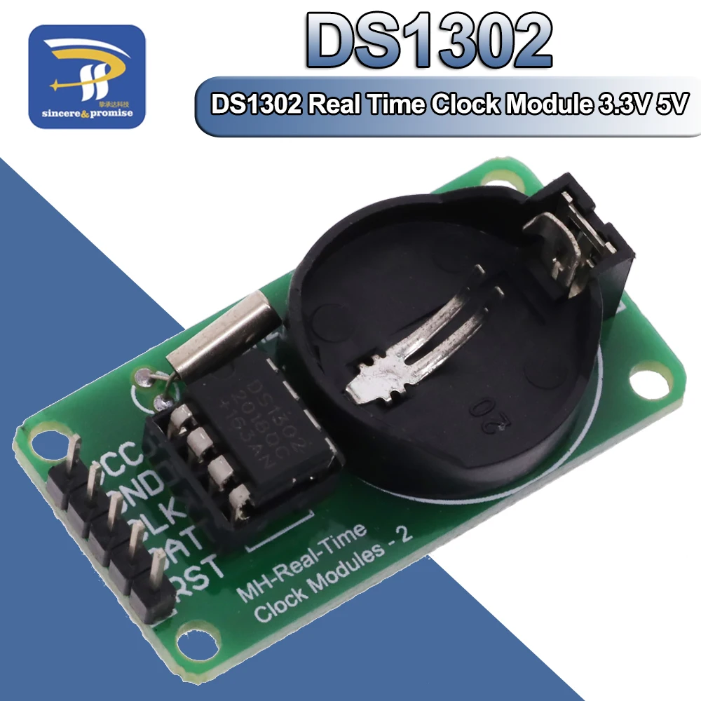 Electr-nica-inteligente-DS1302-m-dulo-de-reloj-en-tiempo-Real-3-3-V-5V ...