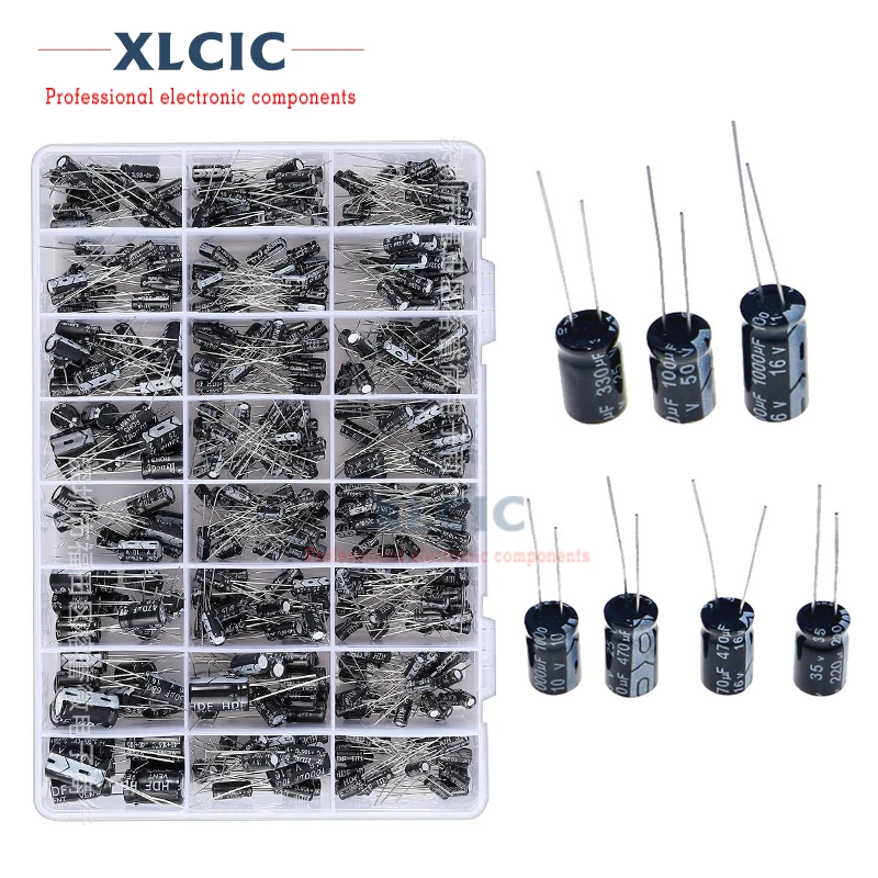 120-200-500Pcs-16V-25V-50V-0-1uF-1000uF-Aluminum-Electrolytic-Capacitor ...