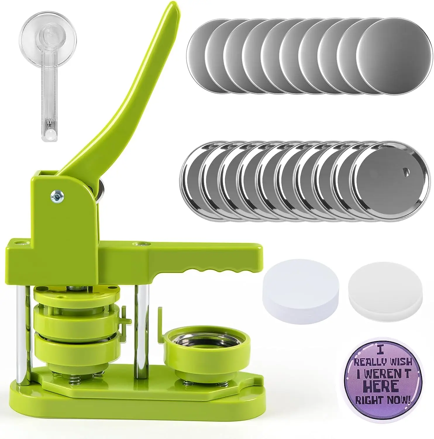 HTVRONT 58mm Button Maker Machine DIY Badges Set Button Punch Press ...