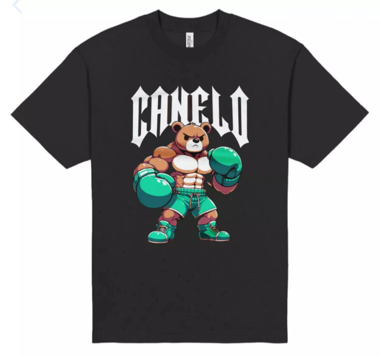 Saul-Canelo-Alvarez-Boxing-Bear-Graphic-Cotton-T-shirt-Unisex-Men-Women ...