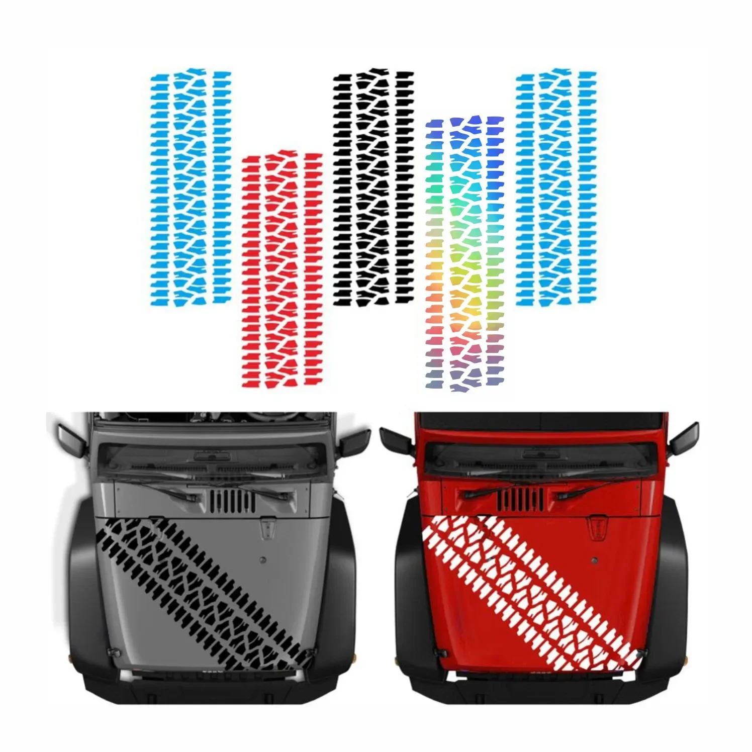 1x Tyre Tread Decal 4x4 Truck for Jeep Cover Body Vinyl Waterproof Sun ...