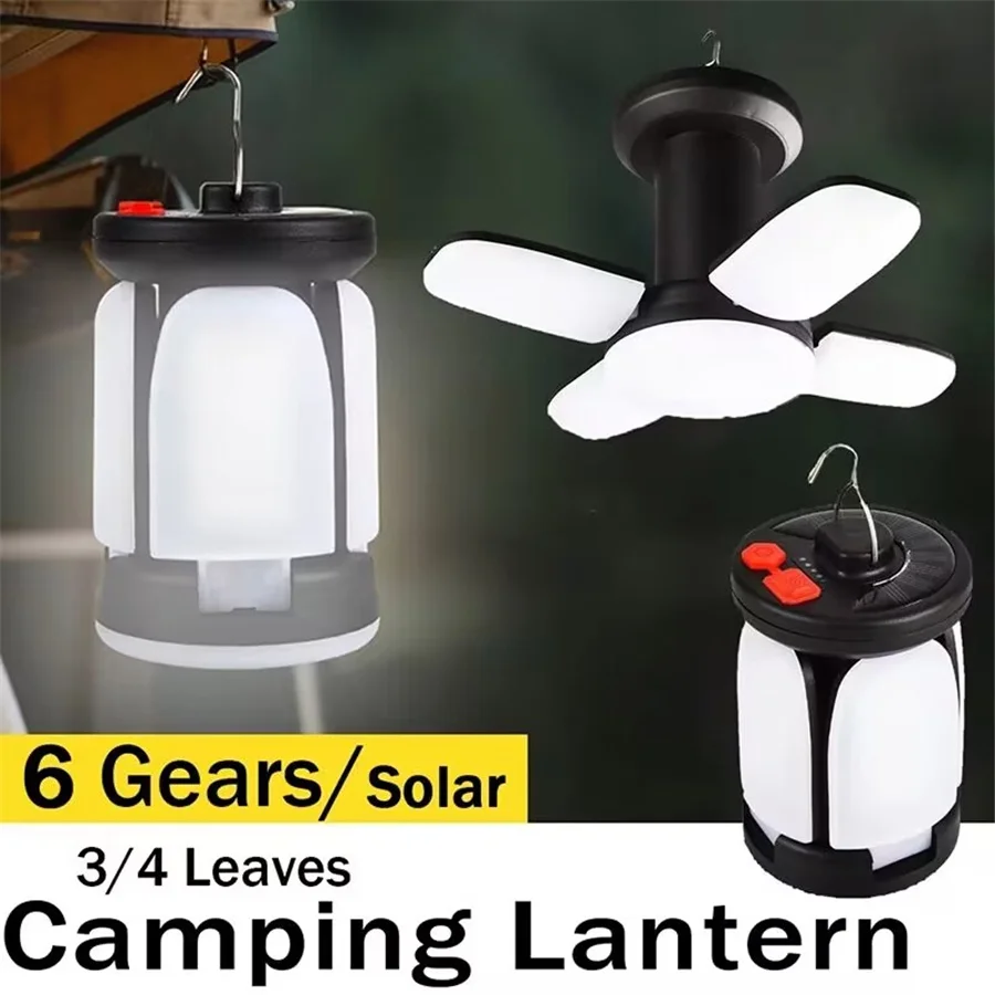 2023 New Solar Led Camping Light Outdoor Foldable Tent Lamp USB ...