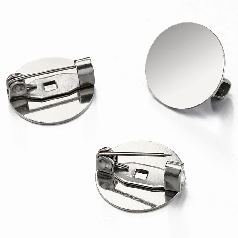 10pcs-lot-10-12-14mm-316-Stainless-Steel-Brooch-Base-Round-Blank-Flat ...
