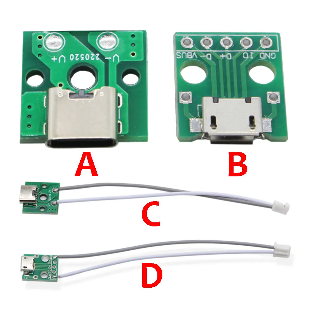 Type C PCB with Cabel Converter Adapter Micro USB to DIP Female ...