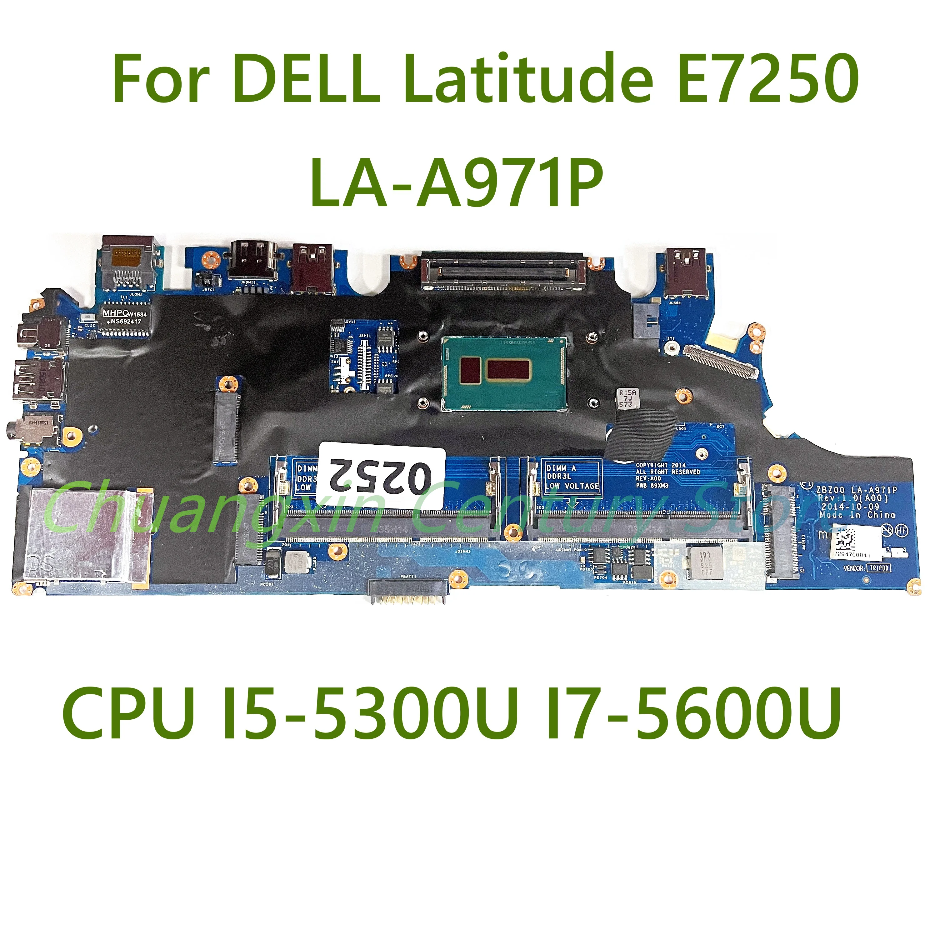 For-DELL-Latitude-E7250-Laptop-motherboard-LA-A971P-with-I5-5300U-I7 ...