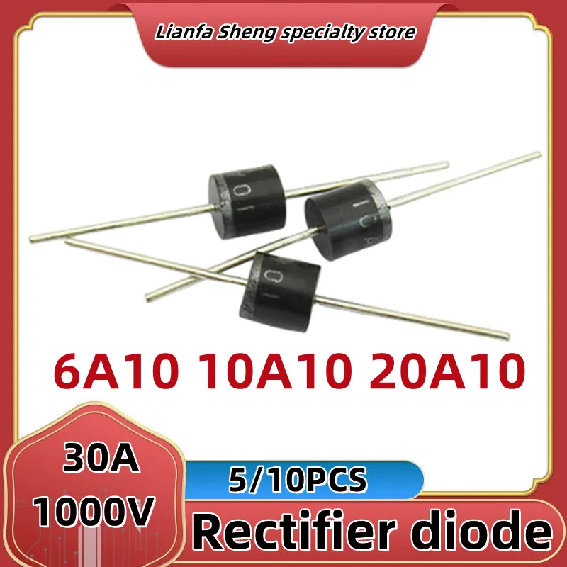 6A10 10A10 20A10 R6 1000V 30A high power rectifier diode solar in-line rectifier diode anti ...