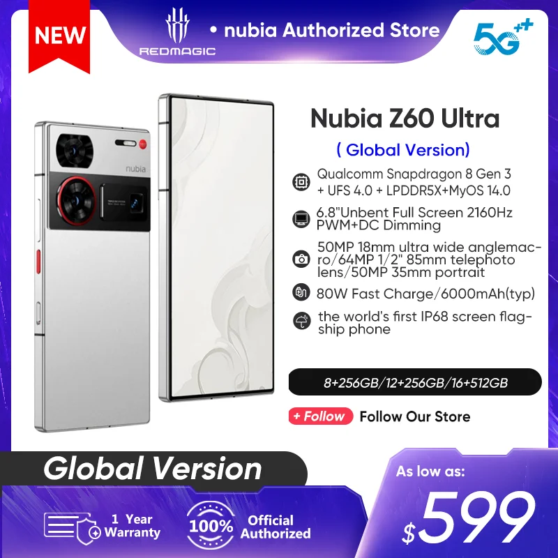 Nubia-Z60-Smartphone-Ultra-5G-Vers-o-Global-Tela-Cheia-de-6-8 ...