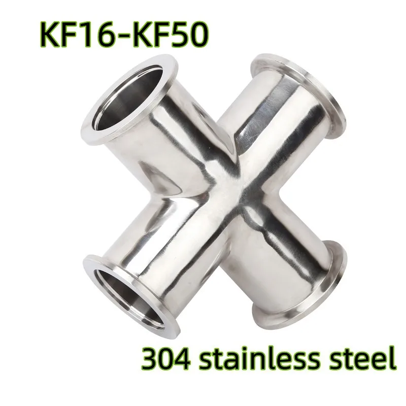 304-Stainless-Steel-Cross-Flange-Adapter-Vacuum-cross-flange-joint-KF16 ...