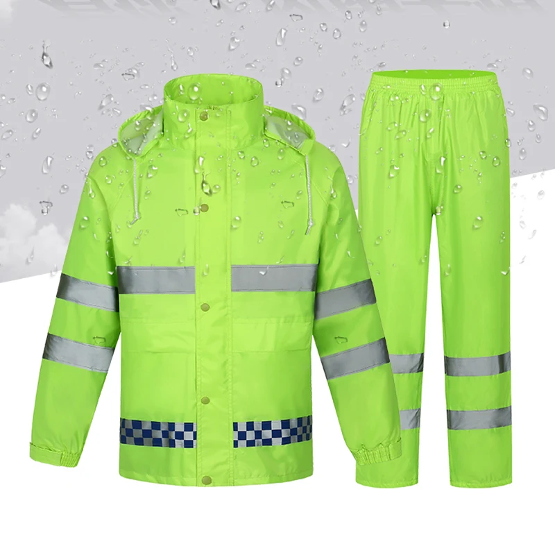 Waterproof-Plastic-Pants-Raincoat-Jacket-Set-Yellow-Stylish-Raincoat ...