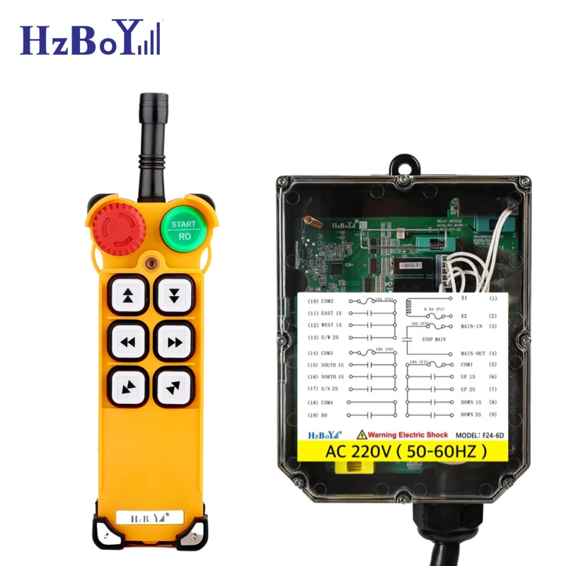F24-6d Double Speed 6 Direction Remote Control For Overhead Crane Lift ...