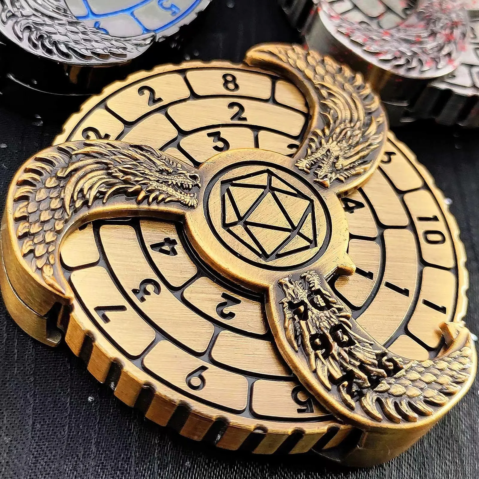Metal-Roulette-Dice-Fingertip-Gyroscope-Dice-Rotating-DND-Dice-RPG-DND ...