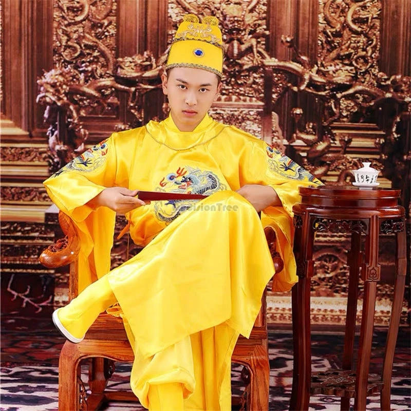2025 chinese style ming dynasty emperor dragon robe suit emperor ...