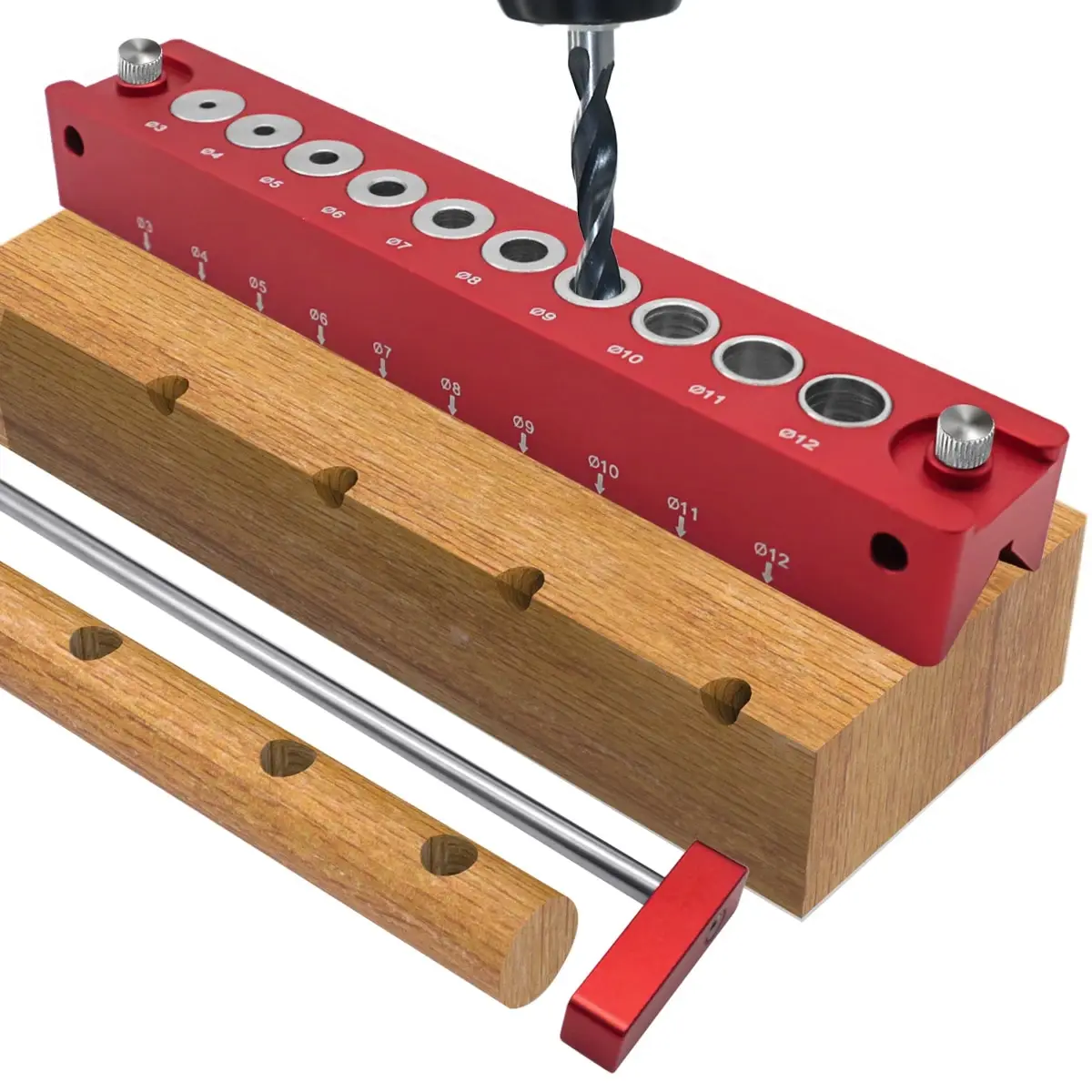 3-12mm-Vertical-Pocket-Hole-Jig-Woodworking-Dowel-Drill-Guide-Self ...