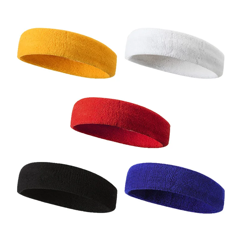 Pure-Color-Sports-Headband-Running-Headwear-Sweat-Absorbent-Headband ...