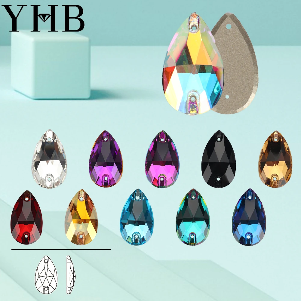 YHB-Top-Quality-Drop-Glass-Crystal-AB-Moonlight-Sewing-Stones-Flatback ...