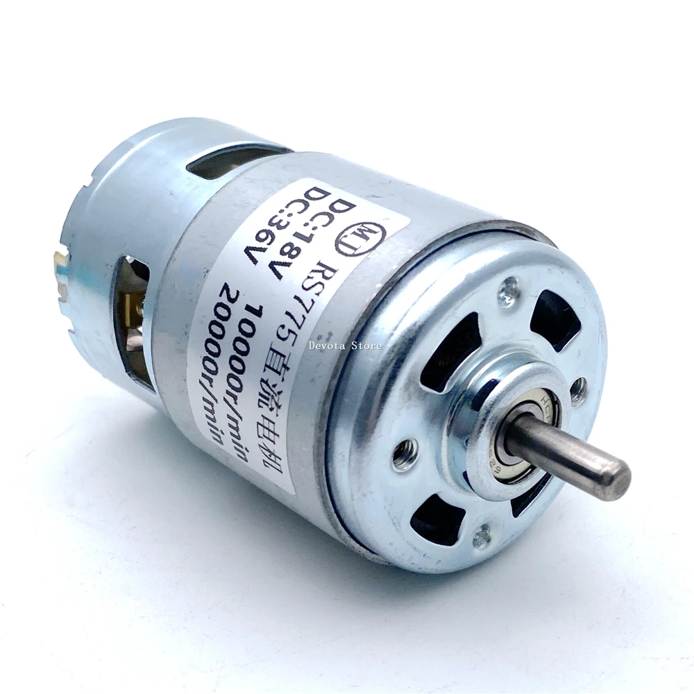 RS-775-DC-12V-24V-36V-48V-60V-Dual-Ball-bearing-MOTOR-3400RPM-10000RPM ...