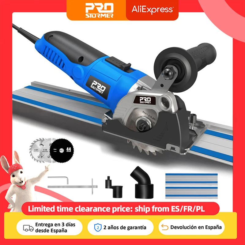 Mini serra circular 120v/230v 500w mergulho corte pista corte madeira ...