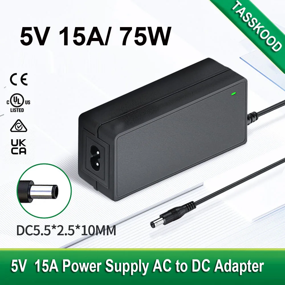 5V-Power-Supply-5-Volt-15A-75W-Adapter-100V-240V-AC-to-DC-Converter-5 ...