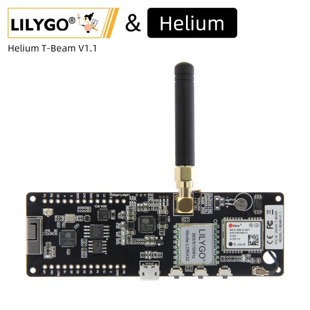 LILYGO® & Helium T-Beam V1.1 ESP32 LoRa Development Board LoRaWAN 868MHz 915MHz Wireless Module ...