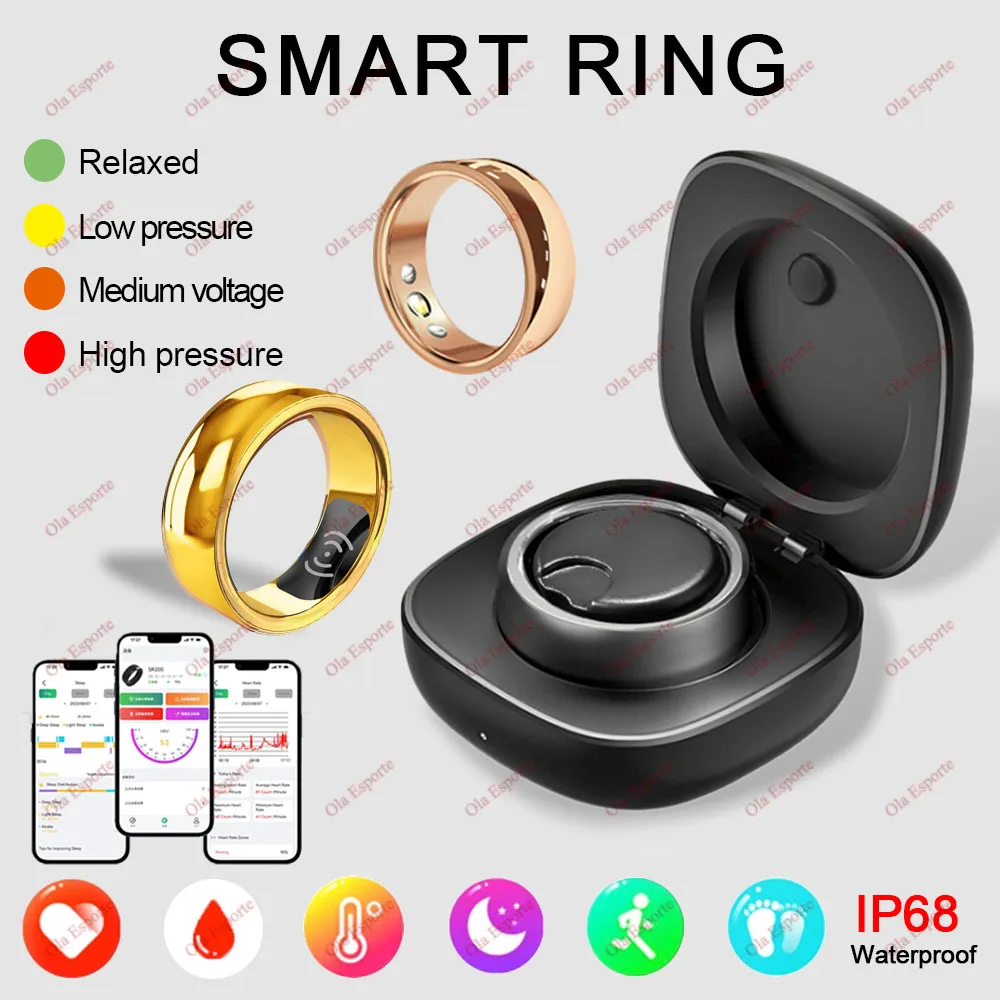 Anillo-inteligente-de-actividad-f-sica-para-mujer-Monitor-de-ritmo-card ...