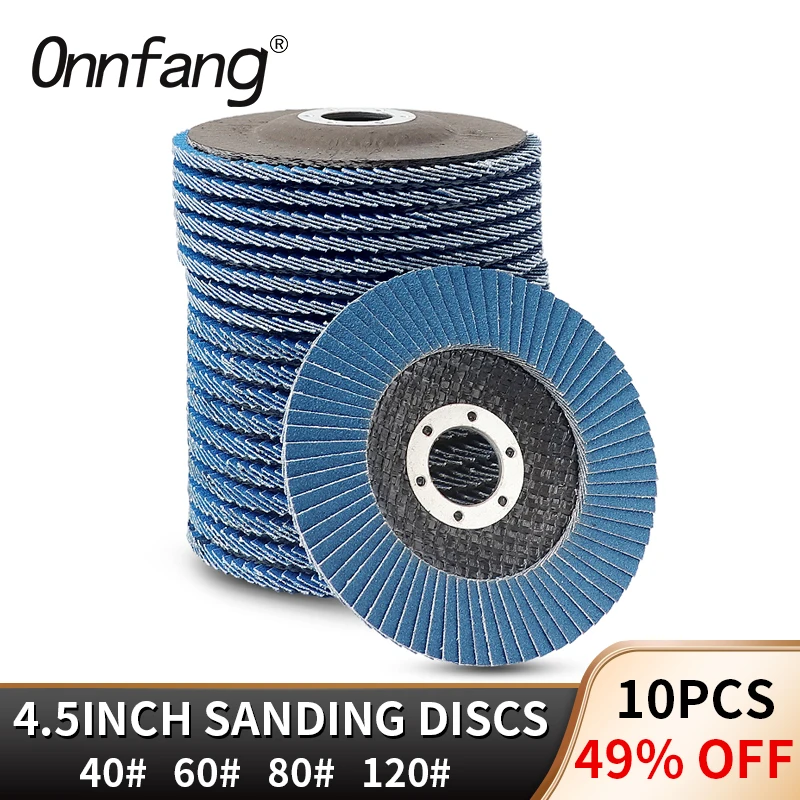 4-5-115mm-Sanding-Discs-Zirconia-Polished-disc-40-60-80-120-Grit-72 ...