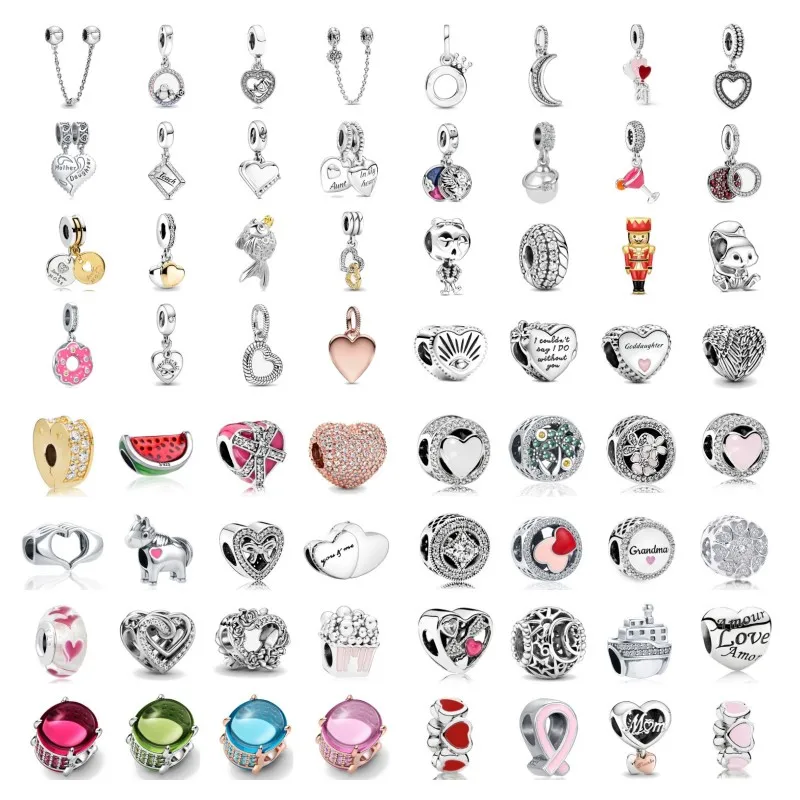 Dijes-finos-de-Plata-de-Ley-925-para-hombres-y-mujeres-dijes-de-coraz-n ...