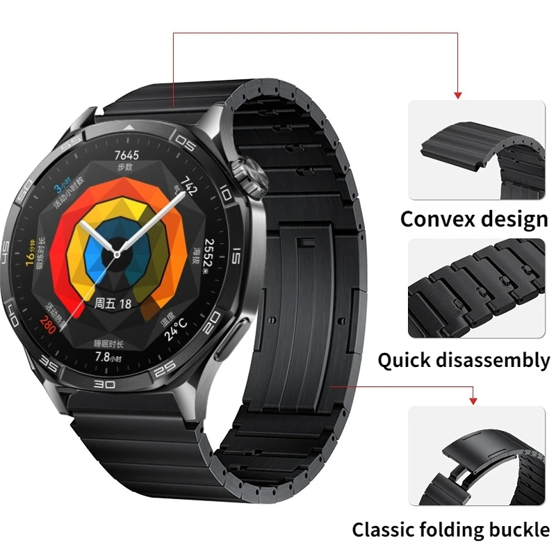 Premium 22mm Titanium Alloy Lightweight Watch Strap Replacement for ...